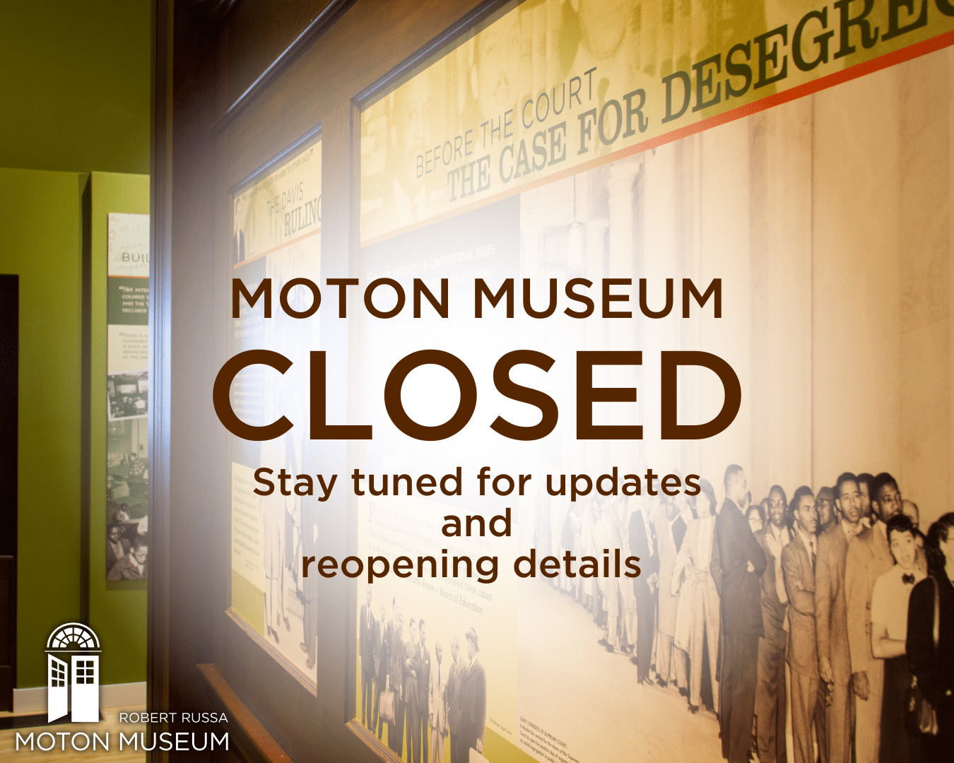 MOTON MUSEUM CLOSED FOR HVAC REPAIRS - Moton Museum